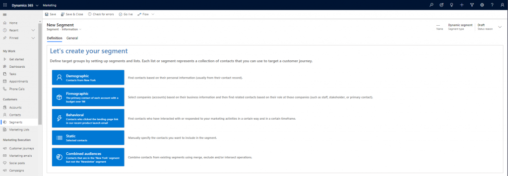 Quick Look: Enhanced Segment Designer in Dynamics 365 For Marketing ...