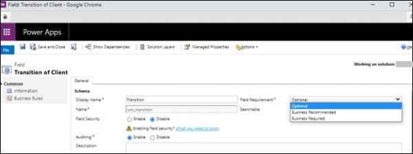 How to Fix Field Requirement on Entity and Field Level for Power Apps ...